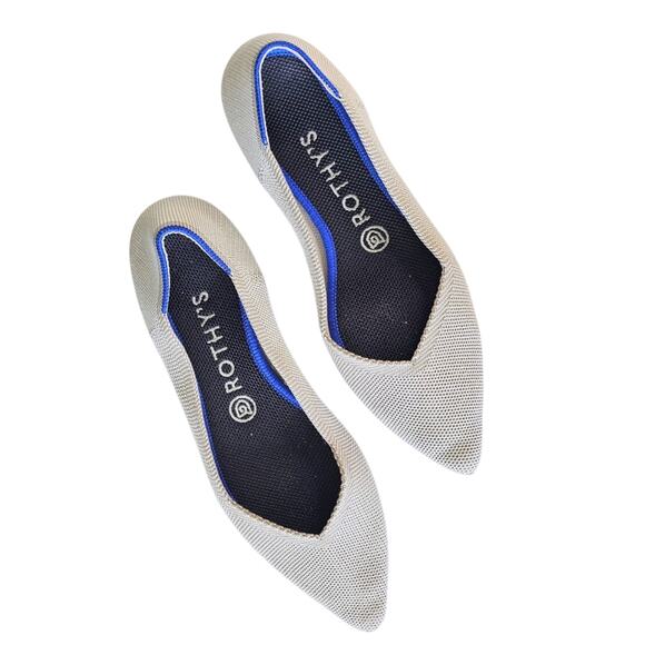 Rothy's | Shoes | Rothys The Point Light Grey Flax Birdseye Pointed Toe ...